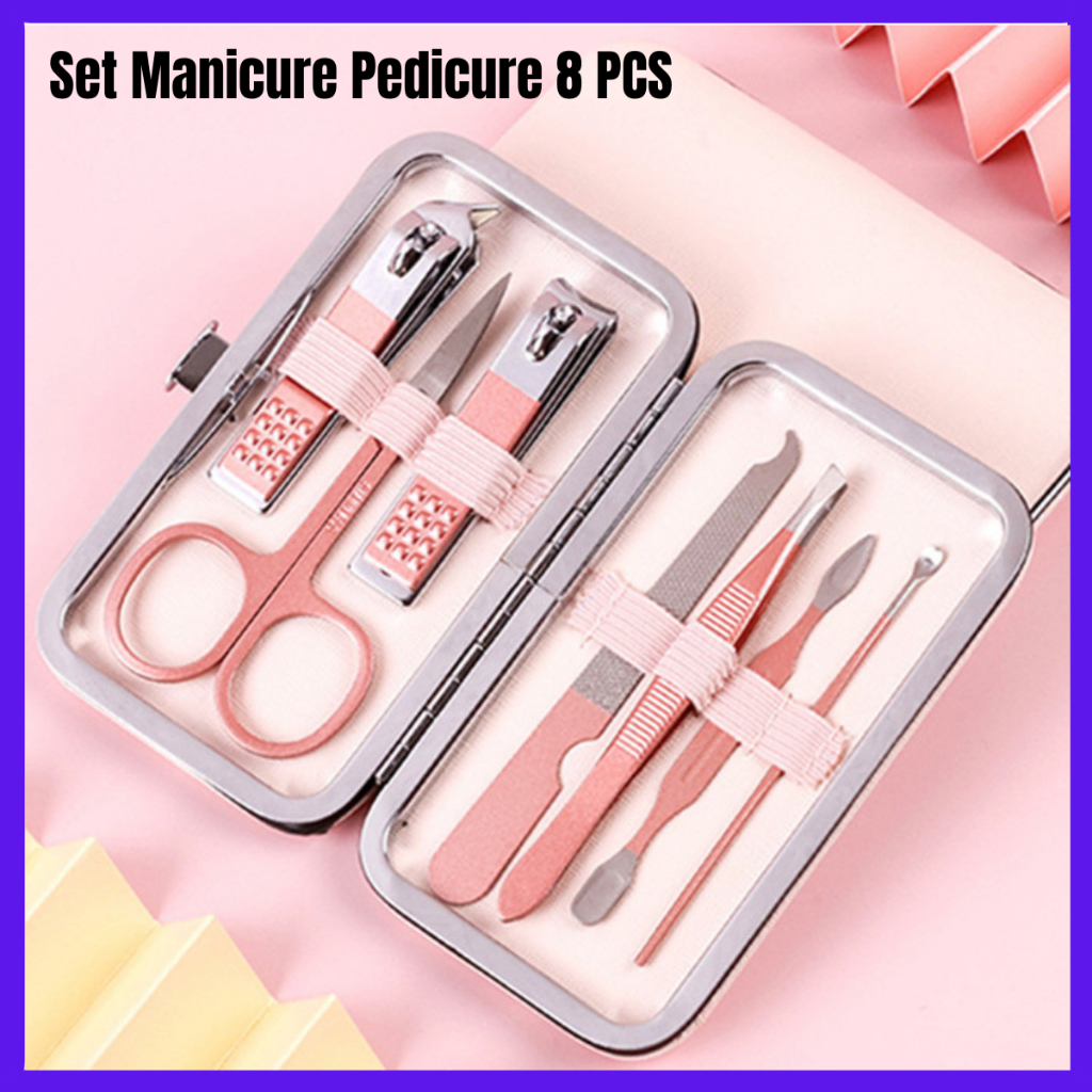 Jual Gunting Kuku Nail Art Set Manicure Pedicure 8 IN 1 Gunting kuku ...