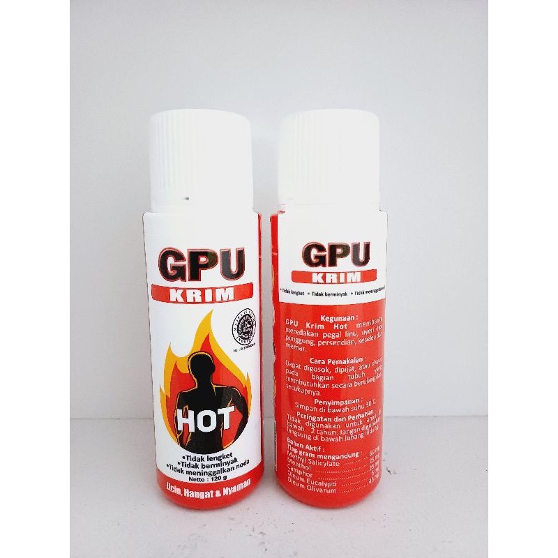 Jual GPU hot krim 120 gr otot pegal linu | Shopee Indonesia