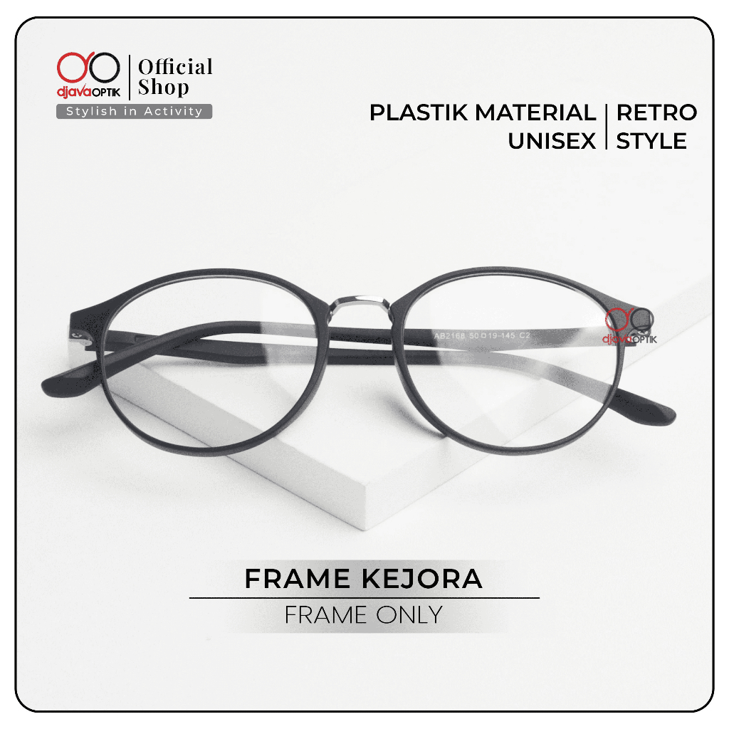 Jual DJAVA OPTIK - Frame Kejora - Kacamata Korea Khusus Frame Only Oval Lentur | Shopee Indonesia