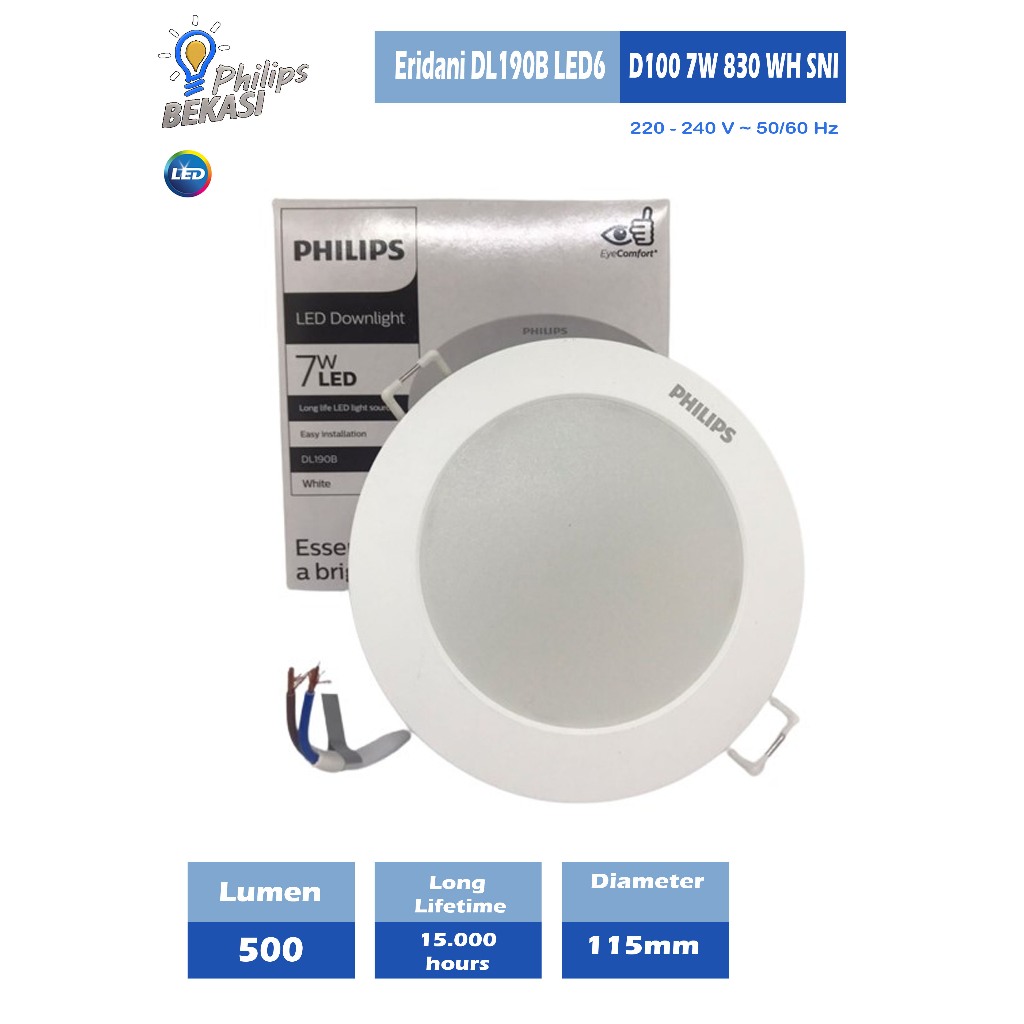 Jual Philips Lampu Downlight Eridani DL190B 7 Watt | Shopee Indonesia