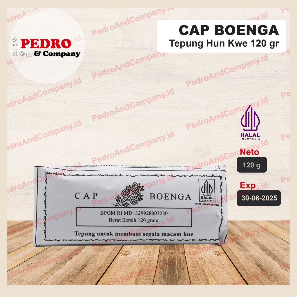 Jual Tepung hun kwe cap boenga 120 gram - hunkwe flour wangi harum ...