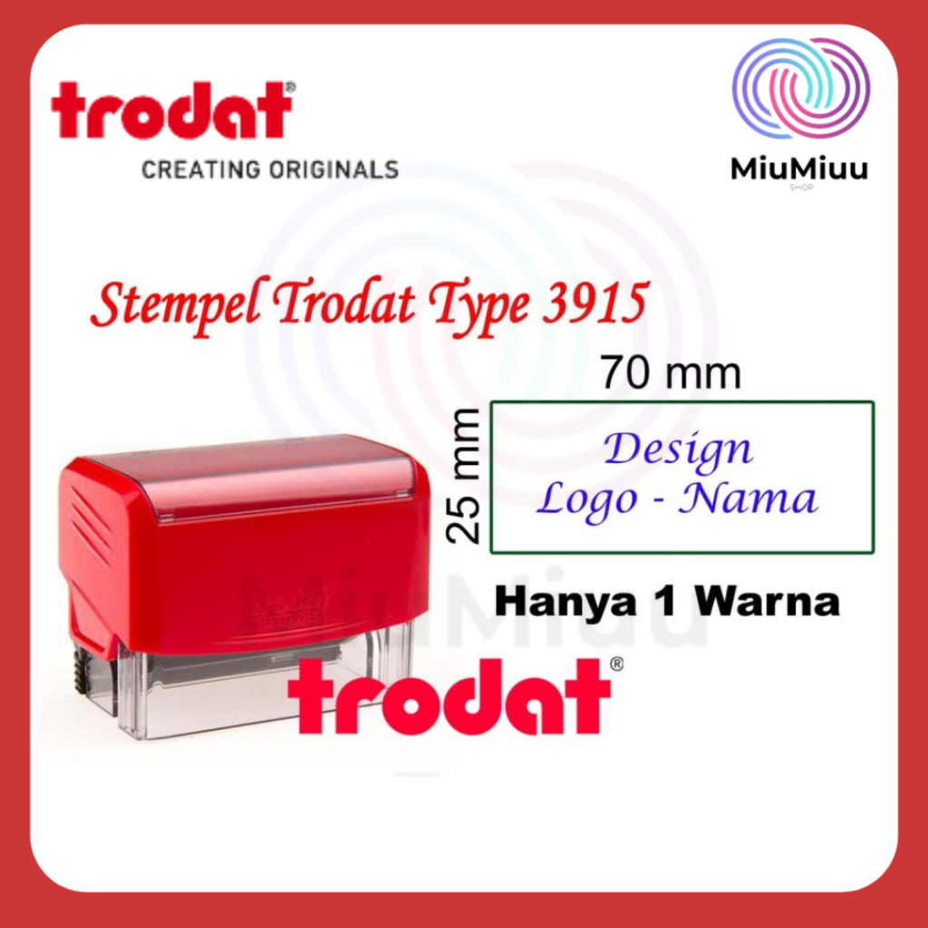 Jual Stempel Trodat Printy 3915 + Letter Custom Original | Shopee Indonesia