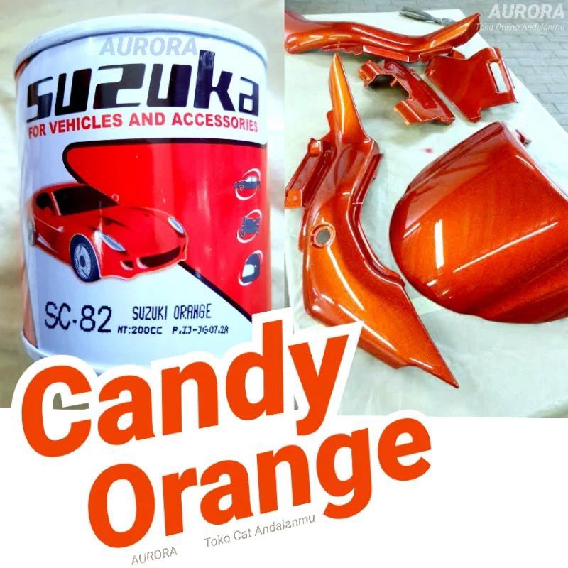 Jual Cat Candy Oren Suzuka 200ml 200cc Seperempat | Candytone Orange ...