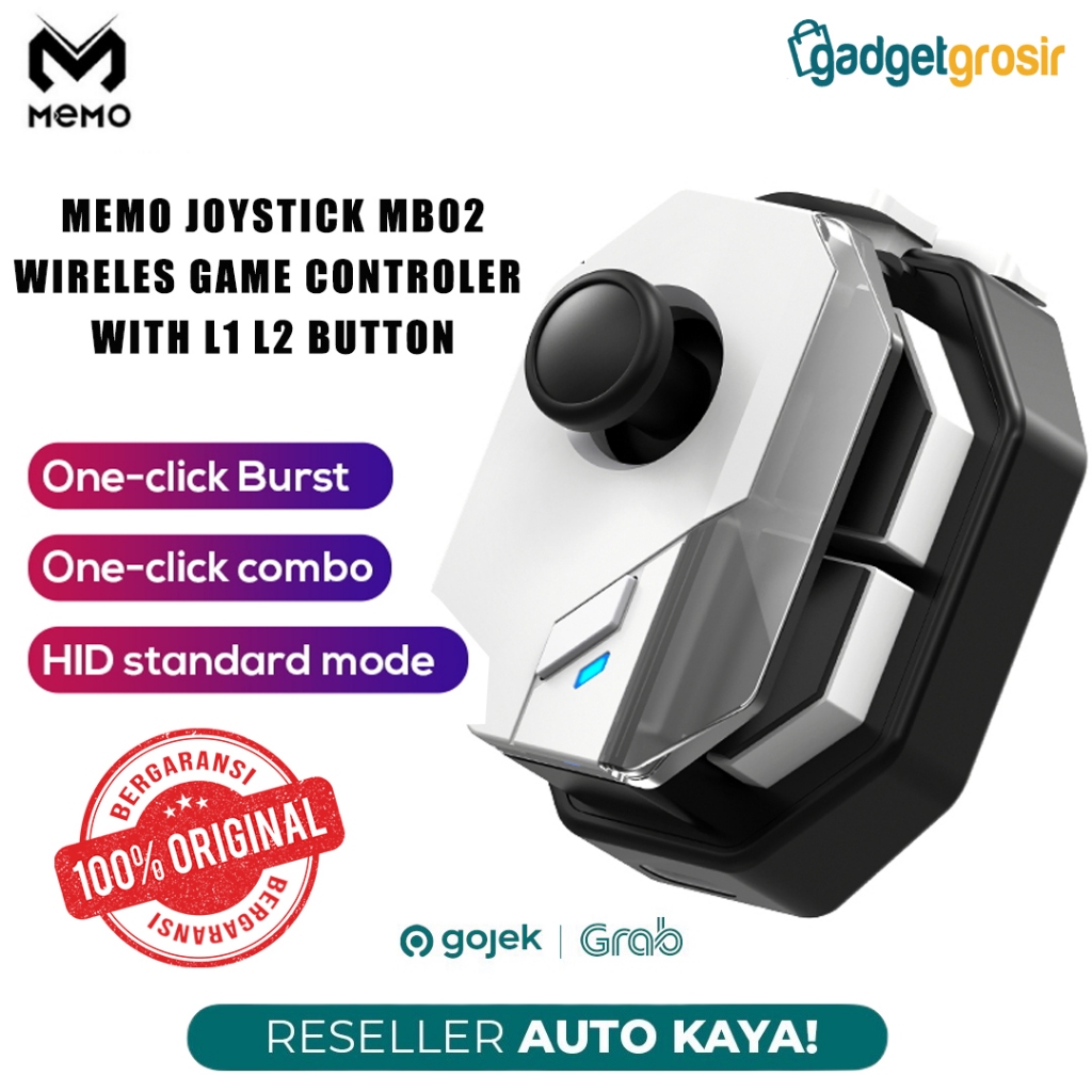 Jual MEMO MB02 Magic Record Macro Controller Game Bluetooth Joystick Mobile Gaming With L1 R1 ...