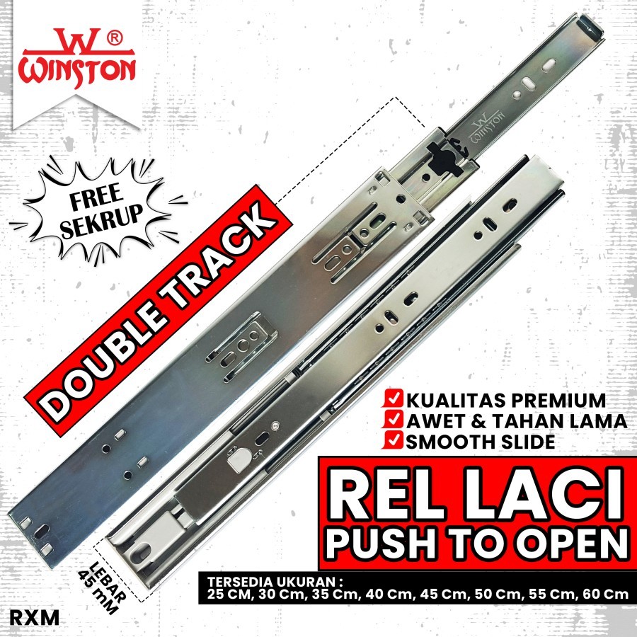 Jual Rel Laci Push To Open Winston Double Track No Twin No Taco RXM ...