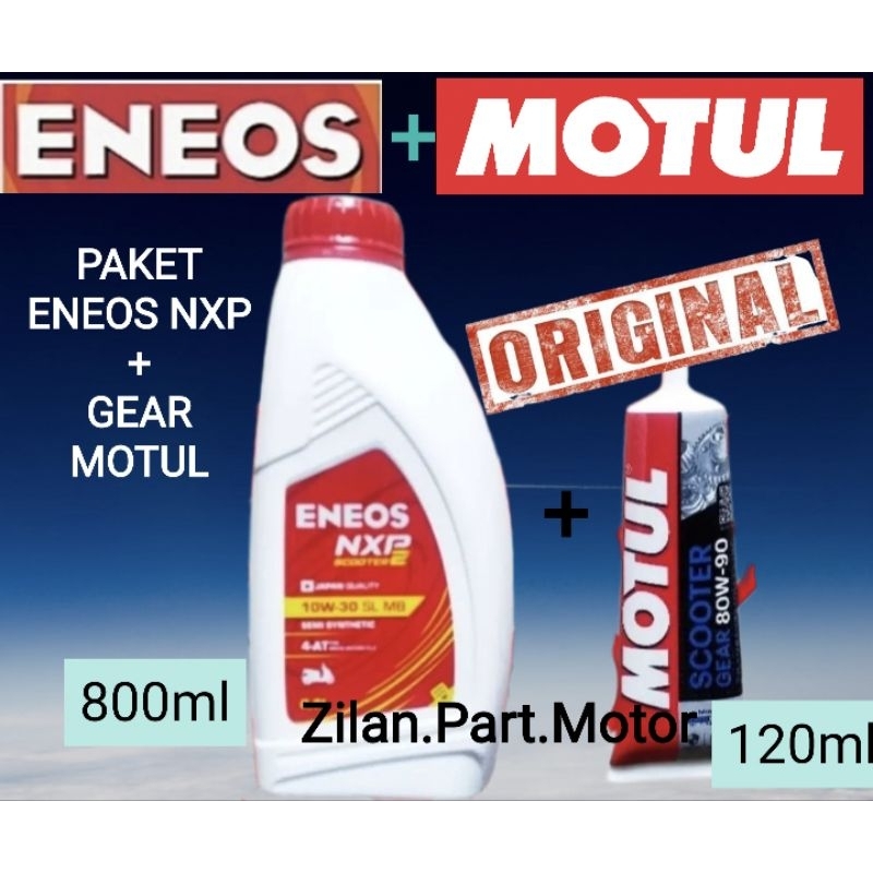 Jual PAKET OLI ENEOS NPX 10W-30 800ML DAN OLI GEAR MOTUL 120ML | Shopee ...