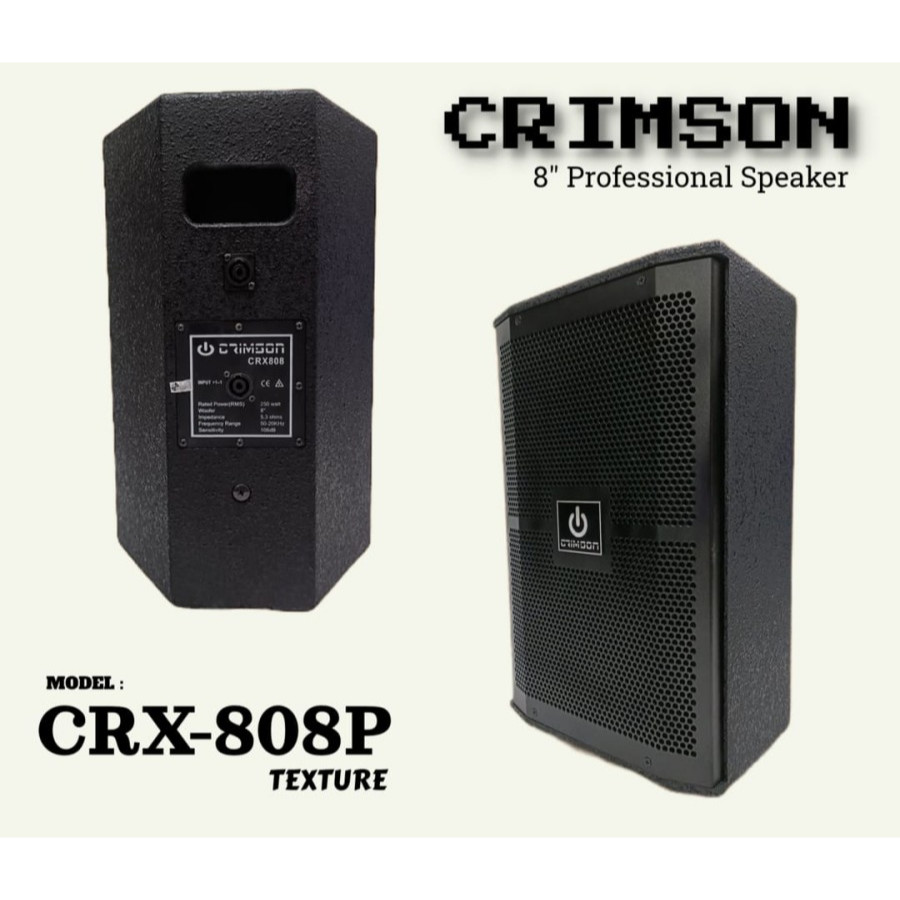 Jual SPEAKER CRIMSON CRX-808P TEXTURE SPEAKER 8 INCH | Shopee Indonesia