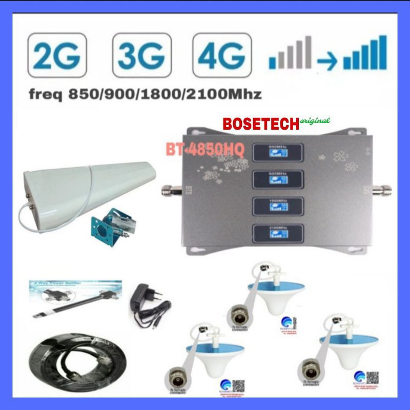 Jual BOSETECH BT-4850HQ 3 Way Antena Periodik Repeater Penguat Sinyal Signal Hp | Shopee Indonesia