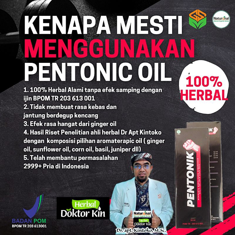 Jual PENTONIC/PENTONIK OIL (oles) impotensi, ereksi, 100% herbal tanpa ...