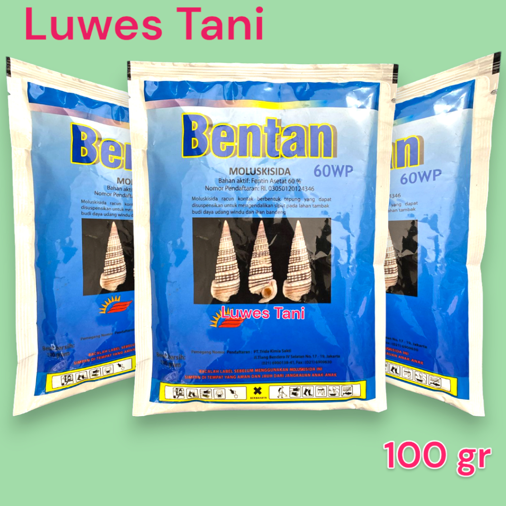 Jual BENTAN 60WP BIRU moluskisida 100g pembunuh keong | Shopee Indonesia