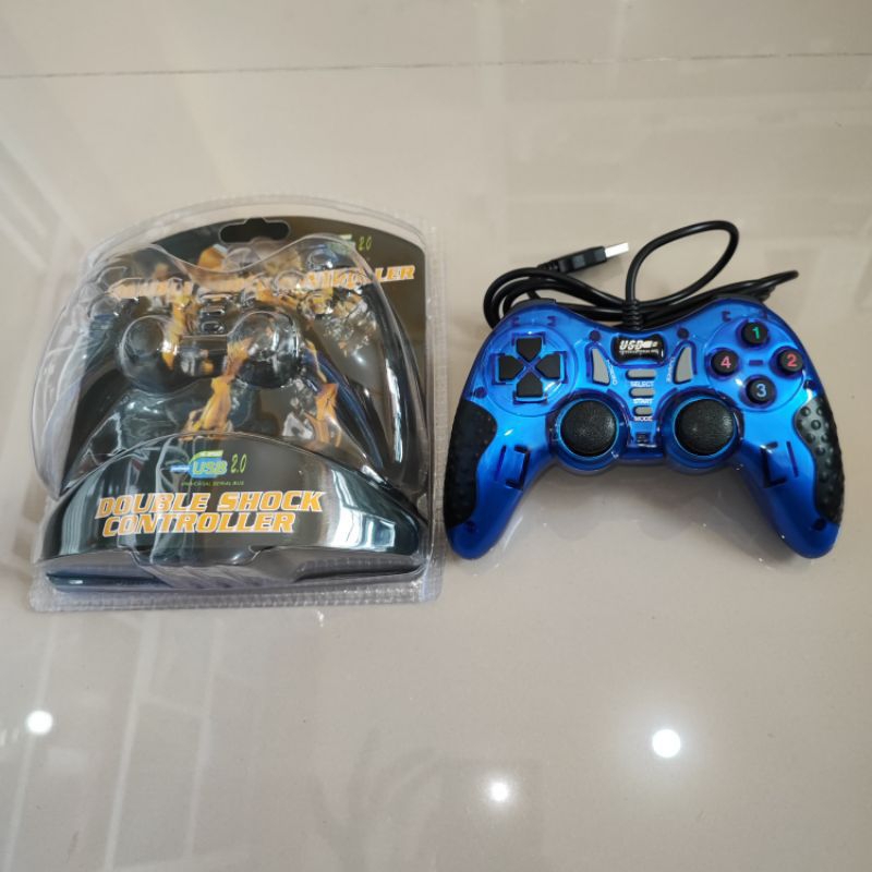 Jual stik pc laptop single turbo DualShock biru | Shopee Indonesia