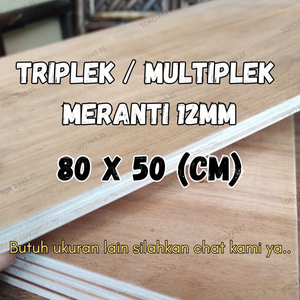 Jual TRIPLEK / MULTIPLEK / PAPAN KAYU LAPIS / PLYWOOD UKURAN 80cm x ...