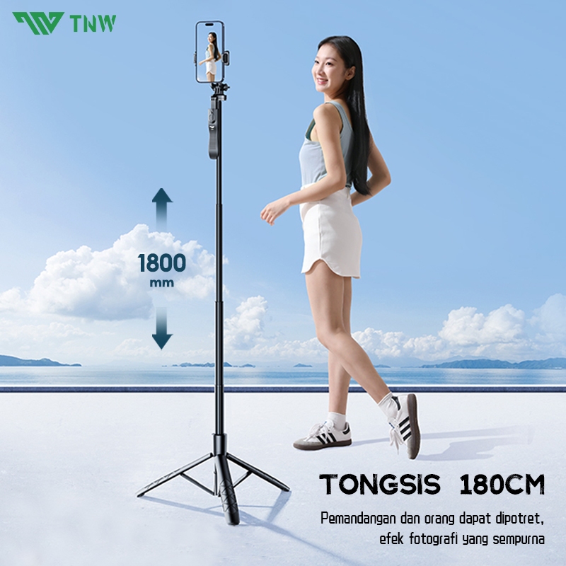 Jual TNW L18 Tongsis Bluetooth 1.8M Tongsis Tripod Remote 180CM Selfie ...