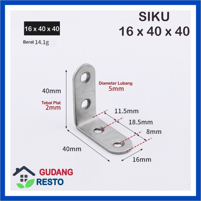 Jual PLAT SIKU BESI L RAK PENYANGGA AMBALAN BRACKET BRAKET STAINLESS ...