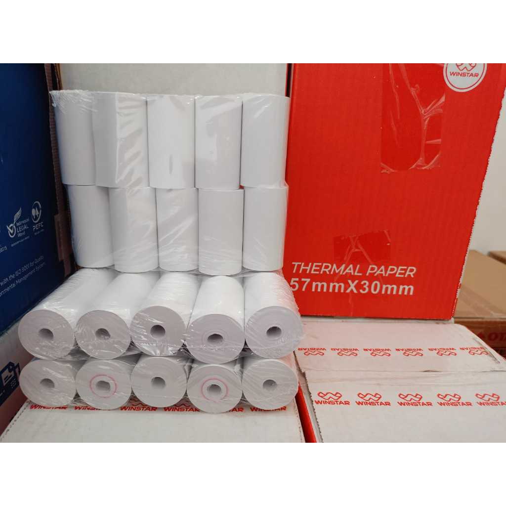 Jual Kertas Thermal Winstar 57 x 30 / Kertas Struk / Paper Thermal 1 ...