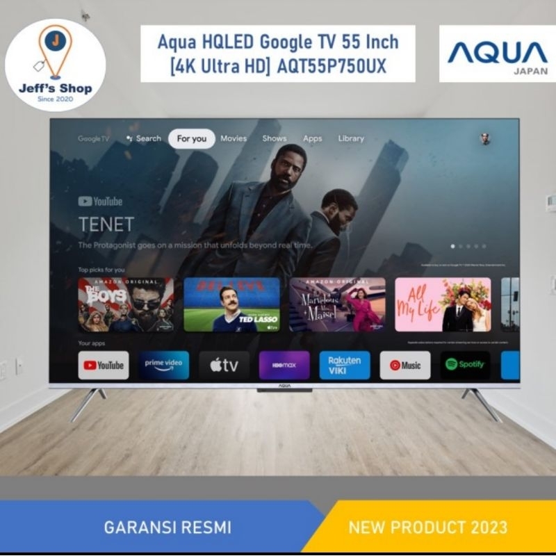 Jual Aqua HQLED Google TV 55 Inch 4K UHD [New 2023] AQT55P750UX ...