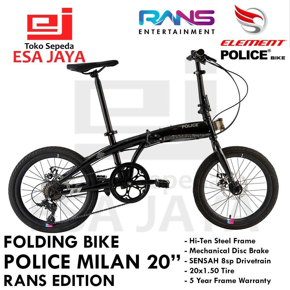 Jual Sepeda Lipat 20" ELEMENT POLICE MILAN RANS Edition 8Speed | Shopee ...