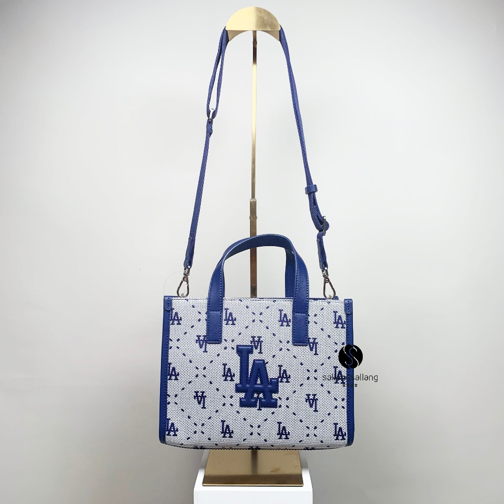 Jual MLB Big Dia MONOGRAM Jacquard S-Tote Bag LA DODGERS Navy | Shopee ...