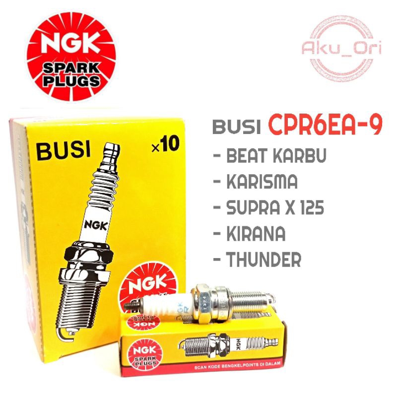 Jual BUSI CPR6EA-9 NGK Motor Beat Karisma Kirana Supra X 125 Thunder ...