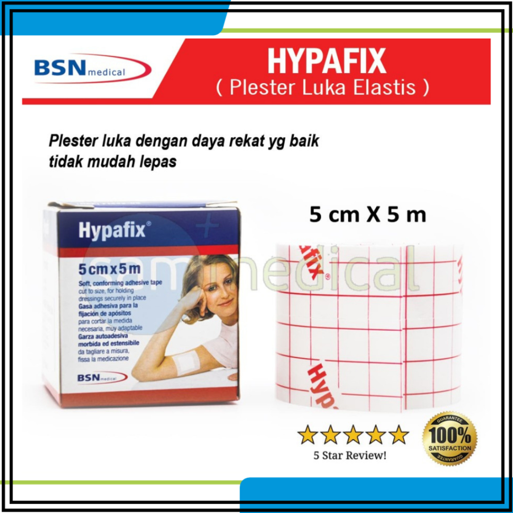 Jual Hypafix Plester Elastis 5cm x 5m / plester luka/ penutup luka/non woven polyster / perban ...