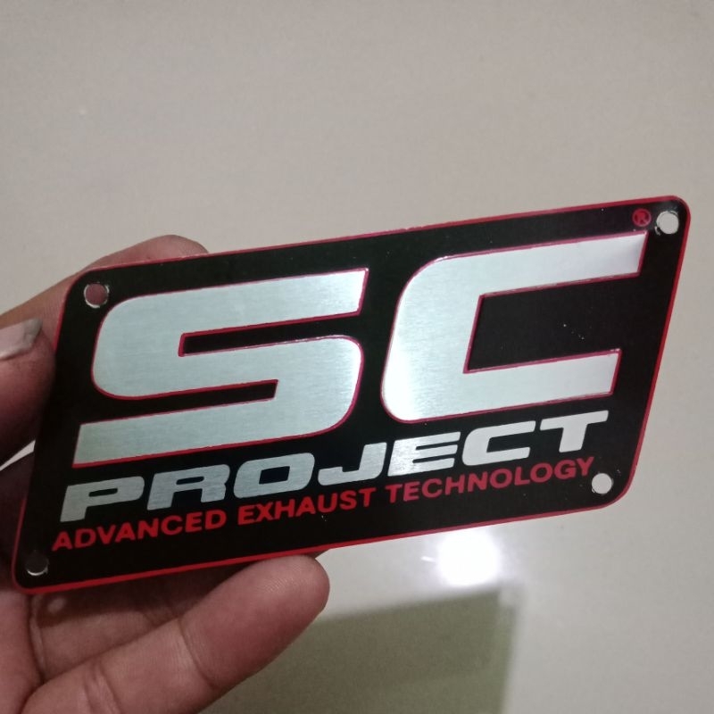 Jual merek emblem knalpot sc project timbul | Shopee Indonesia