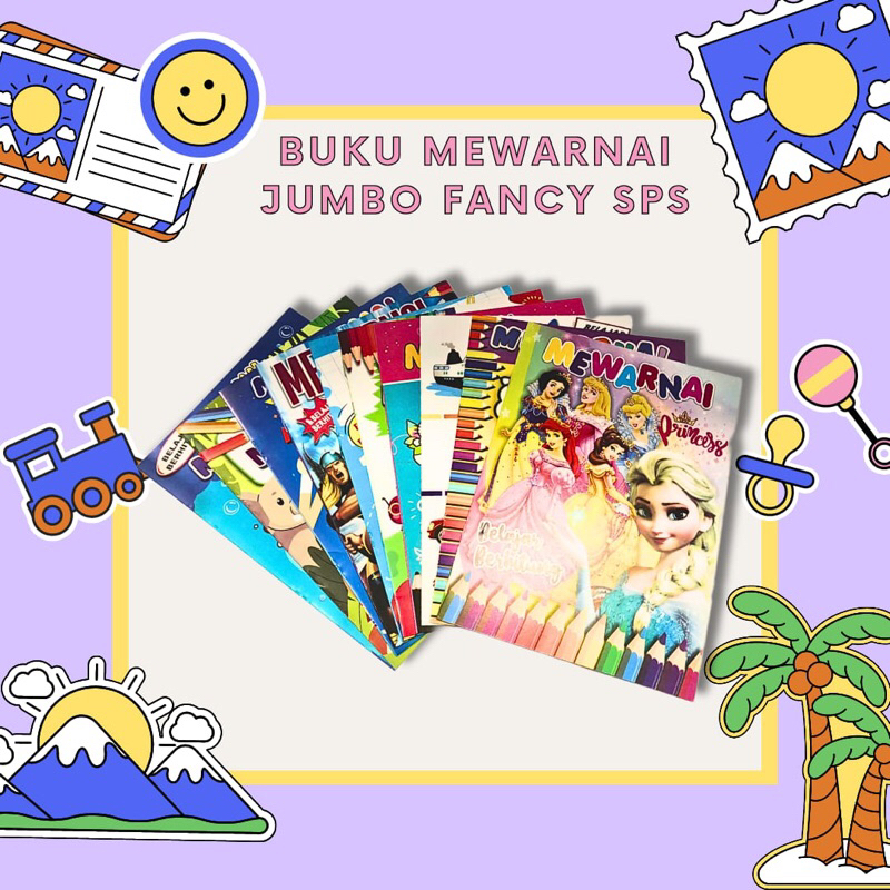 Jual BUKU MEWARNAI / COLORING BOOK EDUKASI JUMBO FANCY SPS | Shopee ...