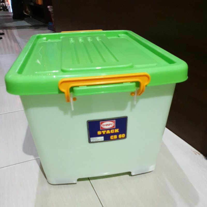 Jual CONTAINER/BOX CB 60 LTR SHINPO PAKAI RODA | Shopee Indonesia