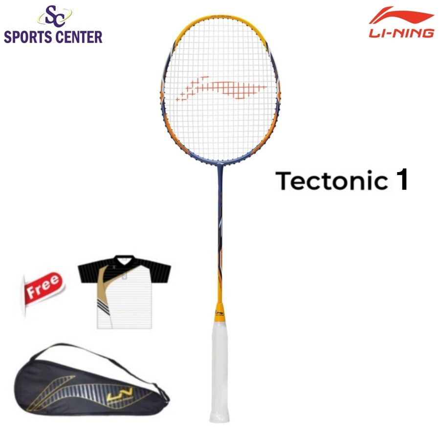 Jual New Raket Badminton Lining Tectonic 1 Orange / Yellow | Shopee ...