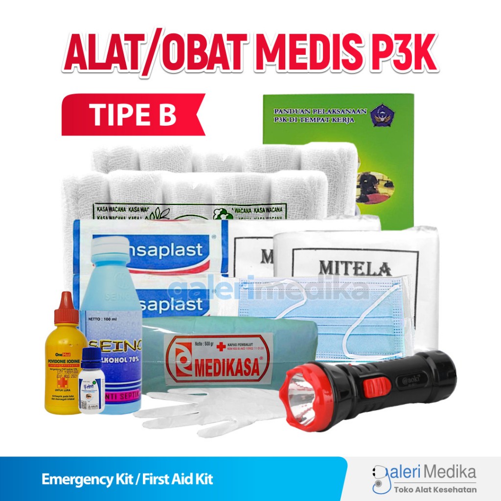 Jual Alat/Obat Medis P3K Tipe B Isi Lengkap Pertolongan Pertama Pada ...
