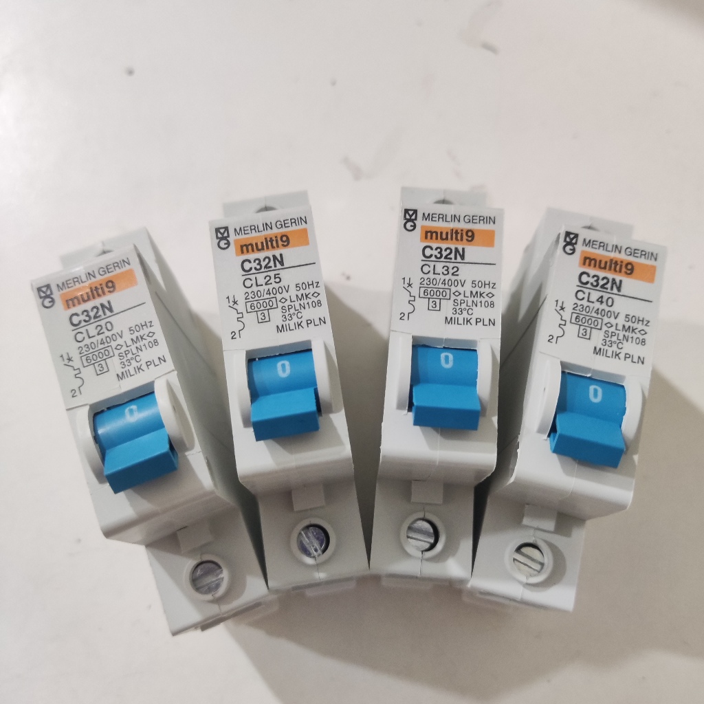 Jual MCB MG Merlin Gerin Biru Multi9 20A, 25A, 32A, 40A Ampere | Shopee Indonesia