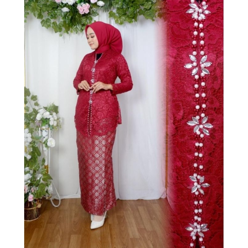 Jual Setelan brokat Encim Payet Tara Kebaya / Kebaya Pesta / Kebaya ...
