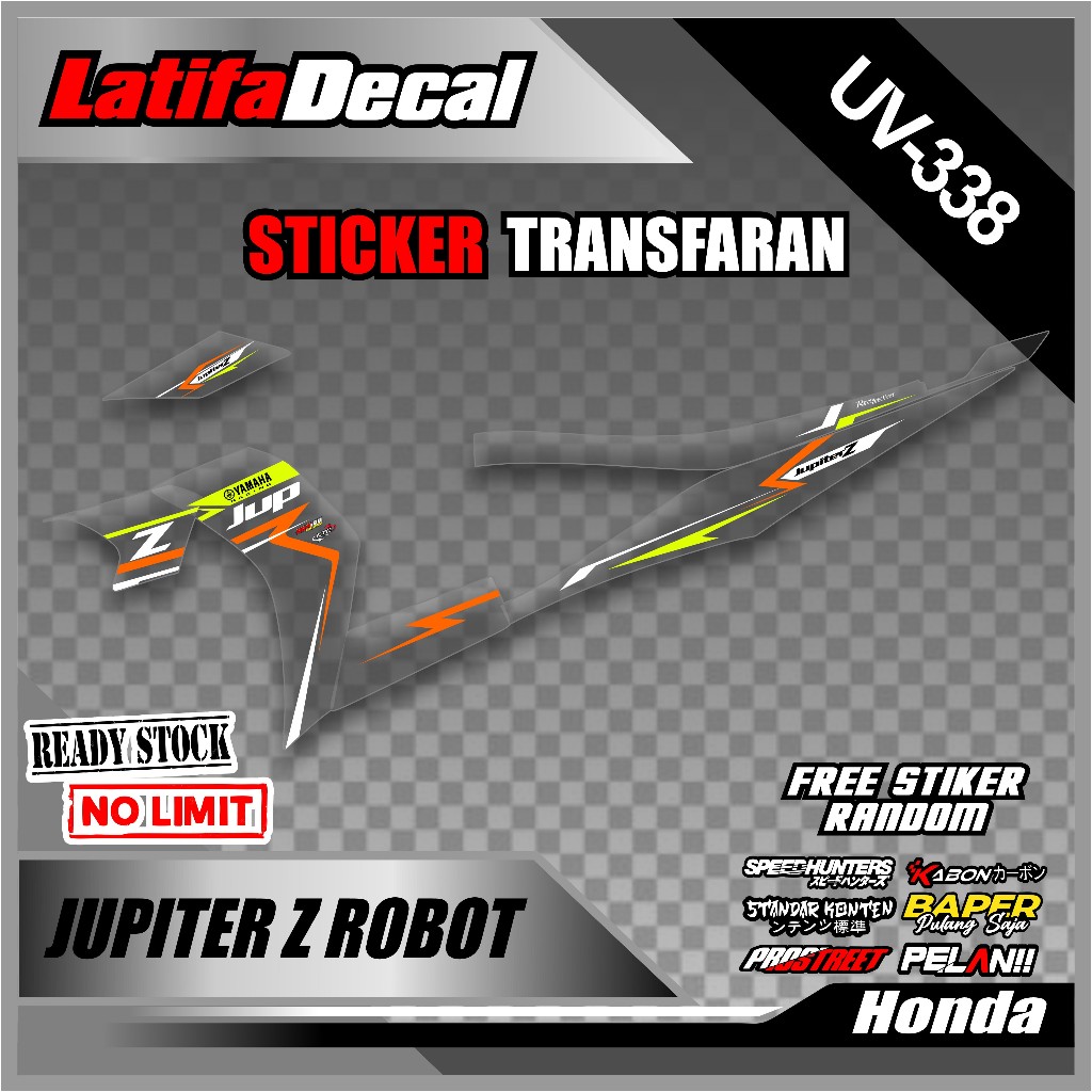Jual COD Striping Motor Jupiter Z Robot - Sticker Variasi Semifull ...