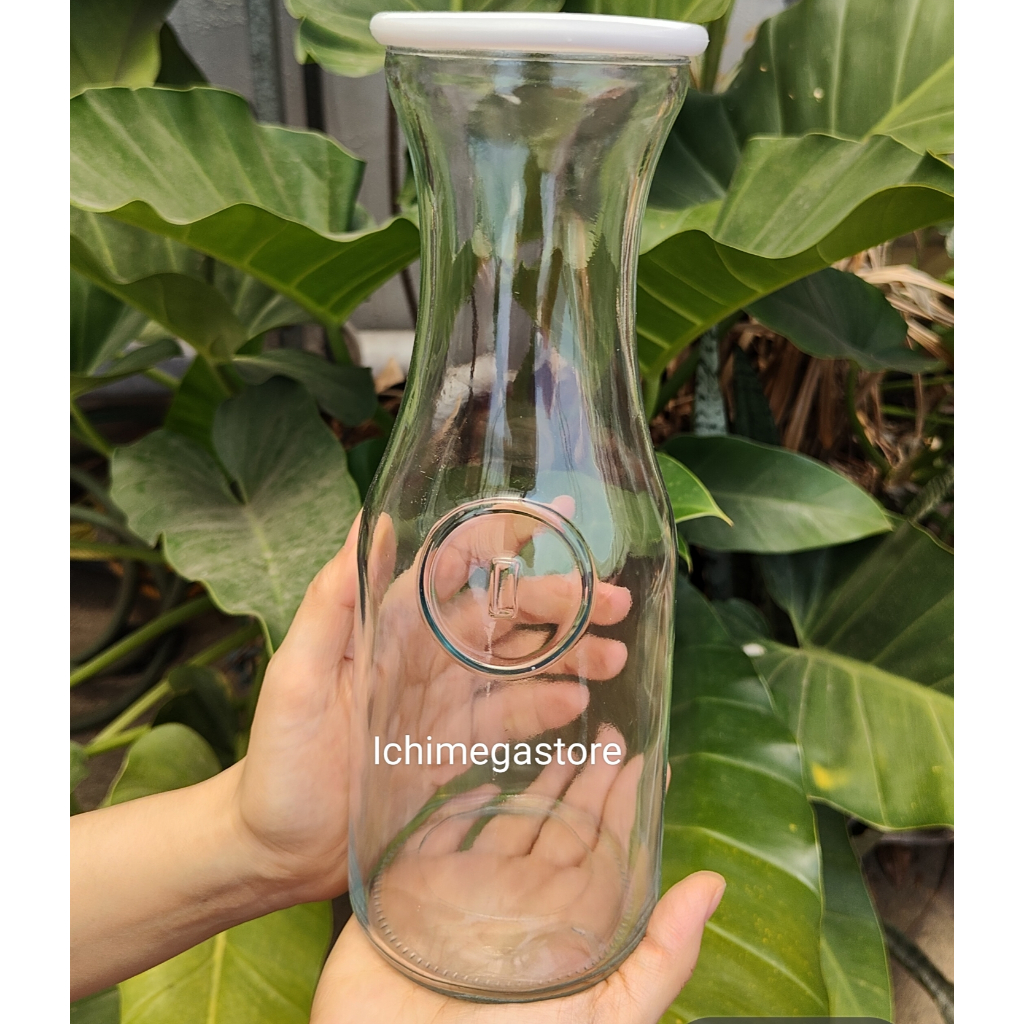 Jual ICHIMEGASTORE Pitcher Tutup Susu Kaca Botol Gelas Carafe 1 Liter ...