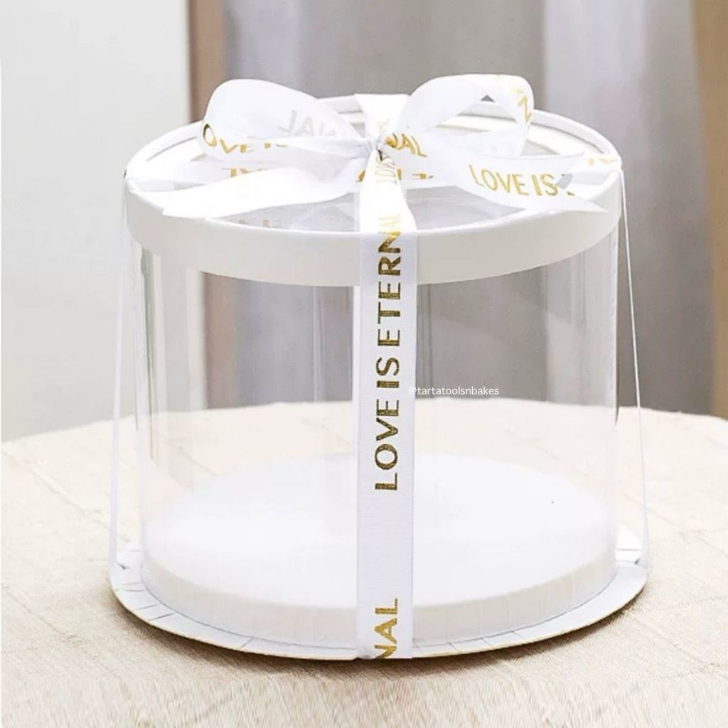 Jual NEW Kotak Mika Kue Cake Bulat Bening Transparan Ukuran 18CM ...