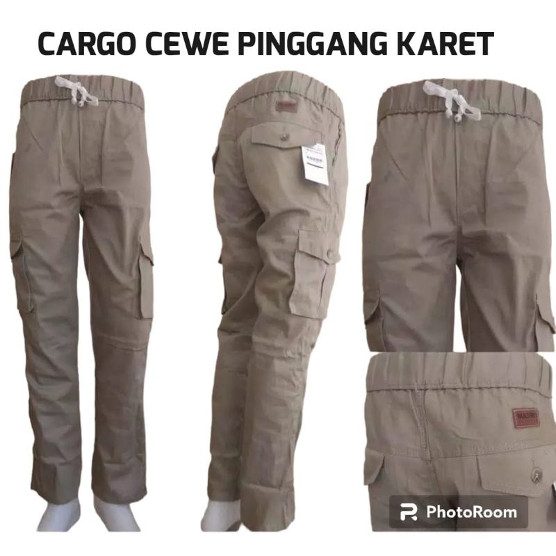 Jual CELANA CARGO CEWE KARGO GUNUNG PINGGANG KARET WANITA STRECHT PREMIUM | Shopee Indonesia