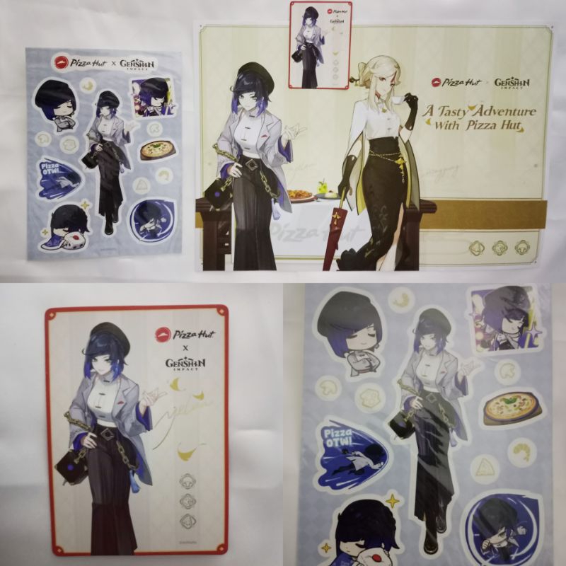 Jual Genshin Impact x Pizza Hut Yelan Set (Sticker, Photocard with ...