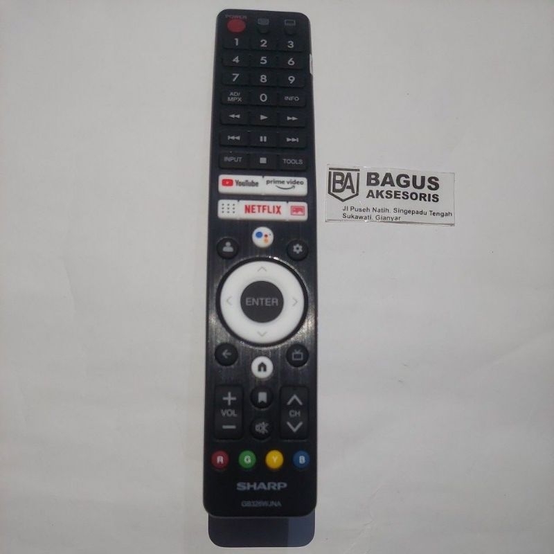 Jual REMOT REMOTE GOOGLE VOICE TV SHARP GB326WJNA ORGINAL | Shopee ...