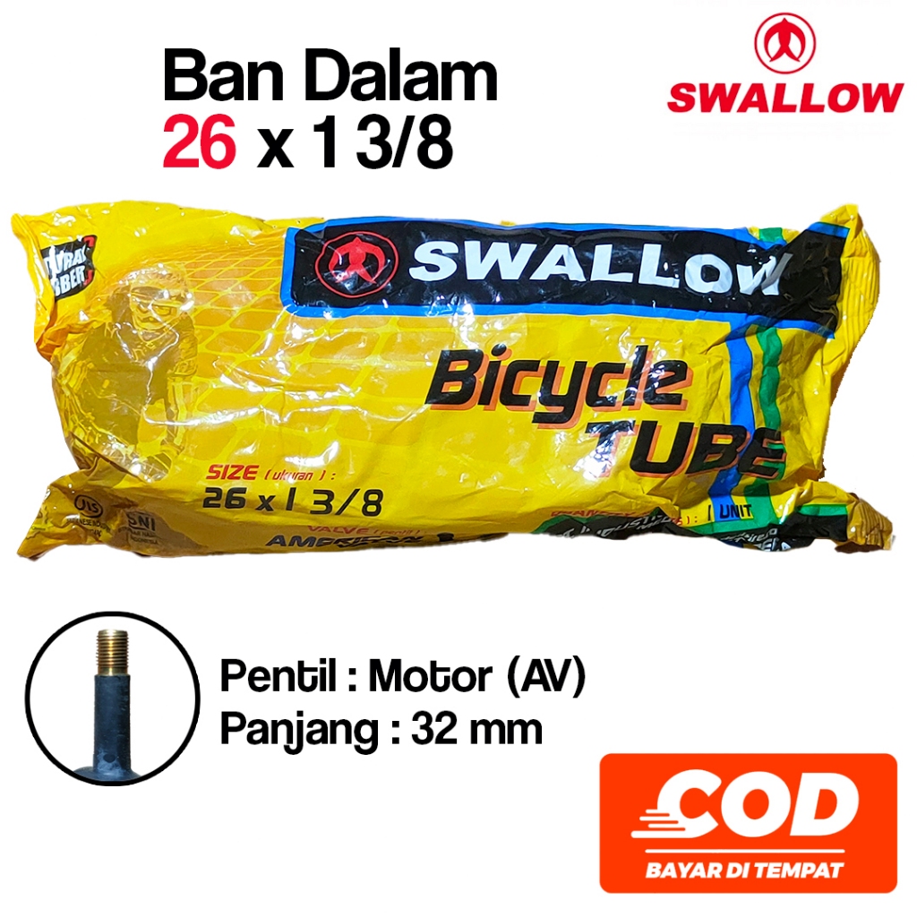 Jual Ban Dalam Sepeda Jengki 26 x 1 3/8 SWALLOW | Shopee Indonesia