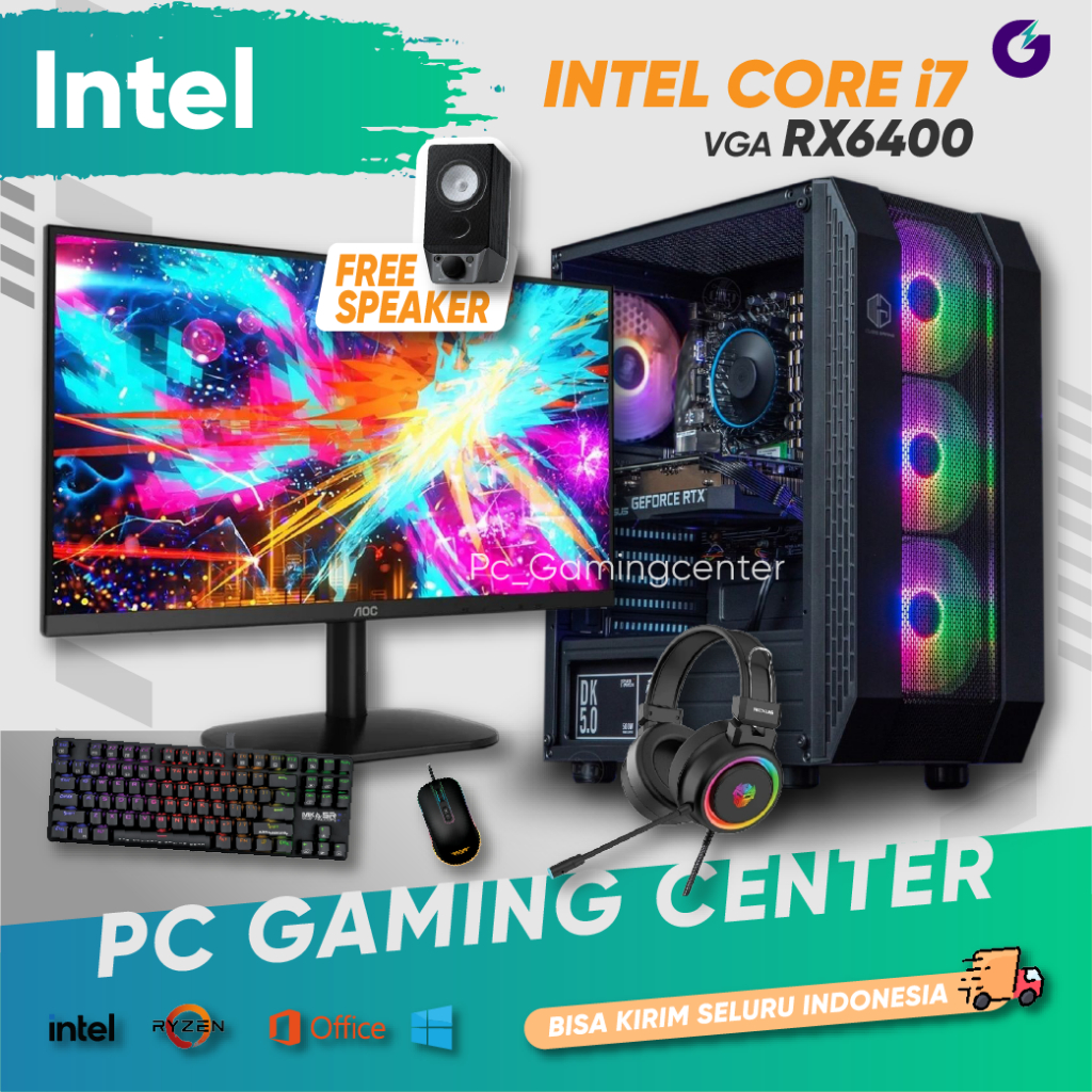 Jual PC GAMING I7 VGA RX 6400 RAM 16GB SSD 512GB KOMPUTER DESAIN ...
