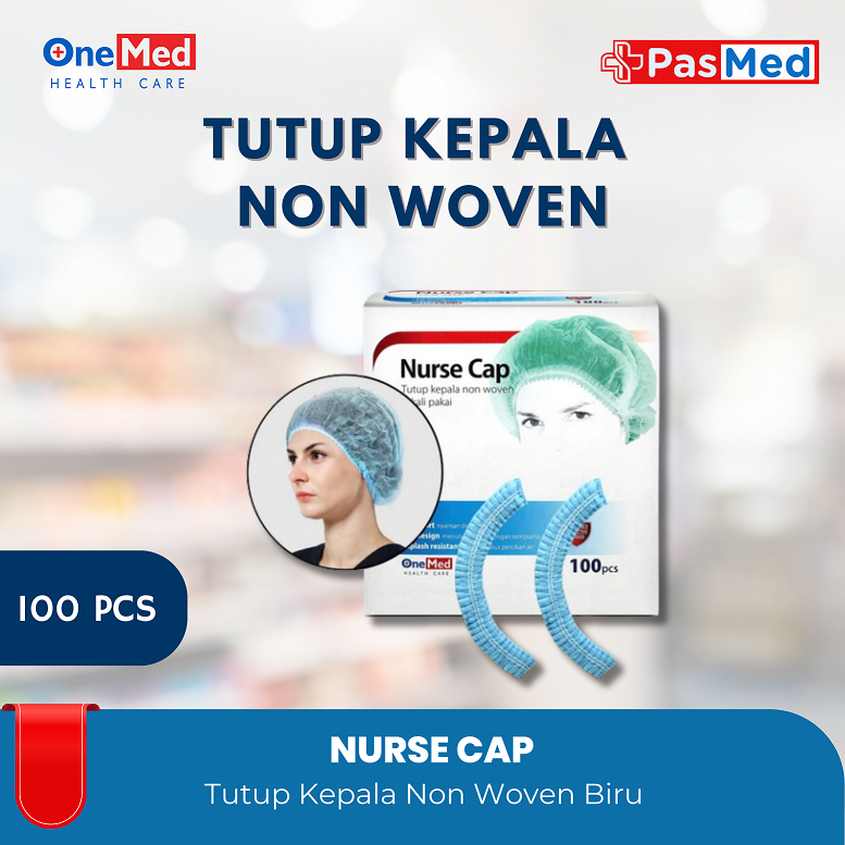 Jual ONEMED NURSE CAP Penutup kepala Operasi Hair (BOX) l PASMED ...