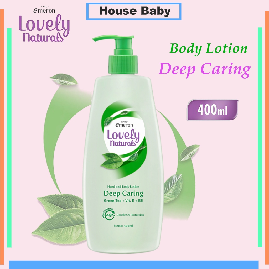 Jual Lovely Natural Emeron Hand and Body Lotion Deep Caring 400 ml Pump - Losion Pelembab ...