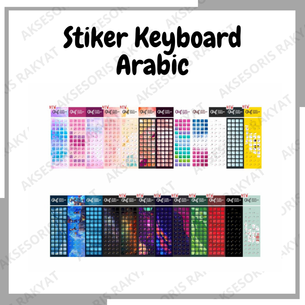 Jual STIKER KEYBOARD ARABIC LAPTOP PC Sticker Kibot Font Arab | Shopee ...