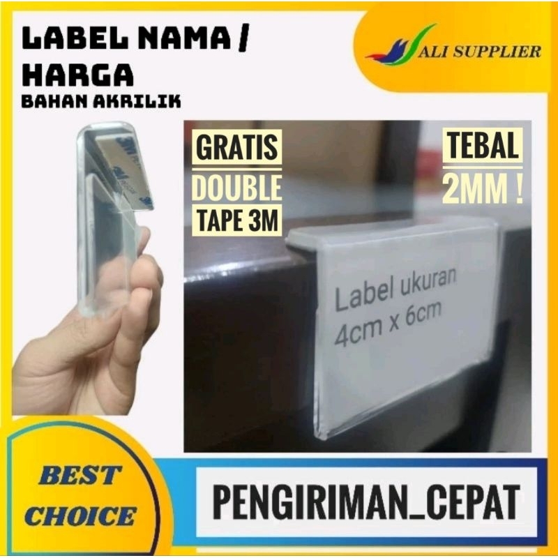 Jual AKRILIK LABEL HARGA TEMPEL DIRAK / LABEL HARGA AKRILIK GANTUNG ...