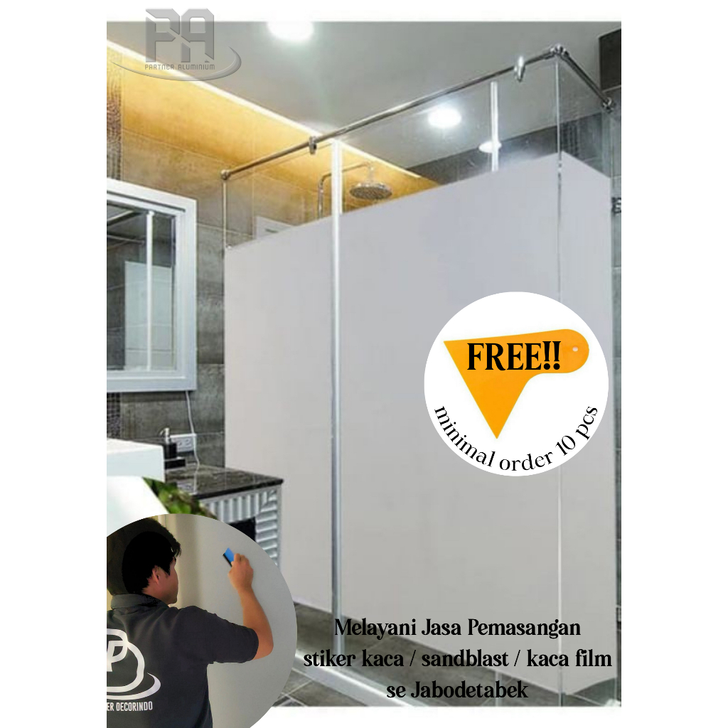 Jual Sticker Kaca/Stiker Kaca Sandblast Sanblast Sunblast Motif Polos ...