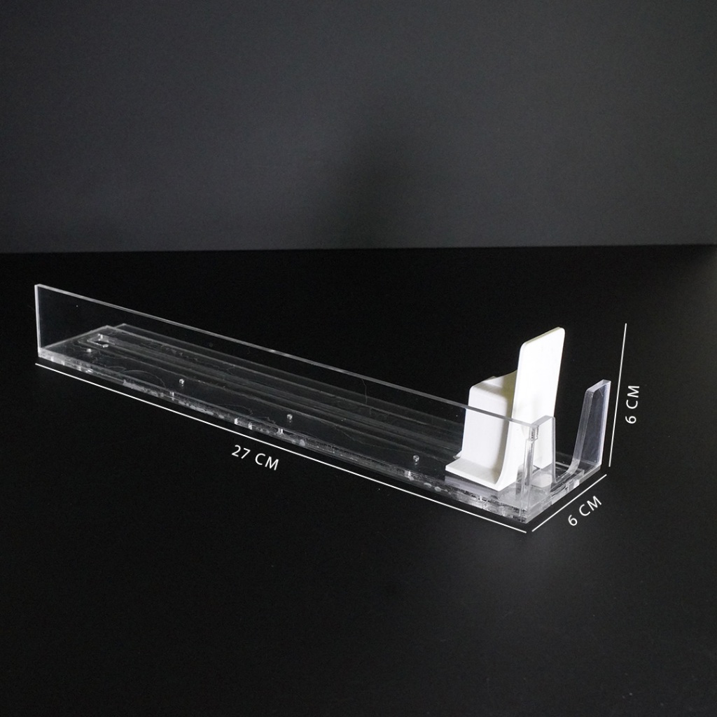 Jual Rak Pusher DIsplay Acrylic / Rak Akrilik Dengan Pendorong 1 Baris ...