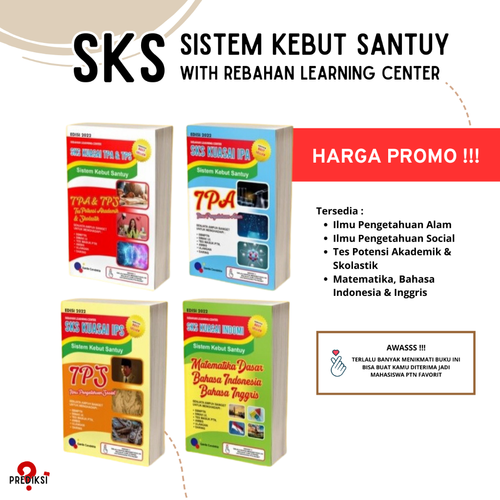 Jual PAKET BUKU SKS KUASAI IPS IPA MATEMATIKA TPA TPS PENUNJANG ...