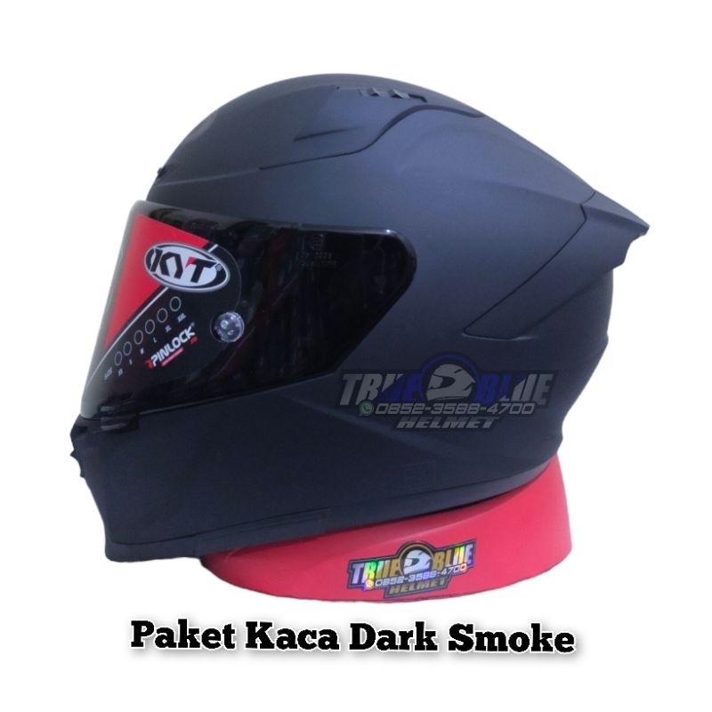 Jual Helm KYT Striker Black Dop Paket Ganteng 100 % Original | Shopee ...