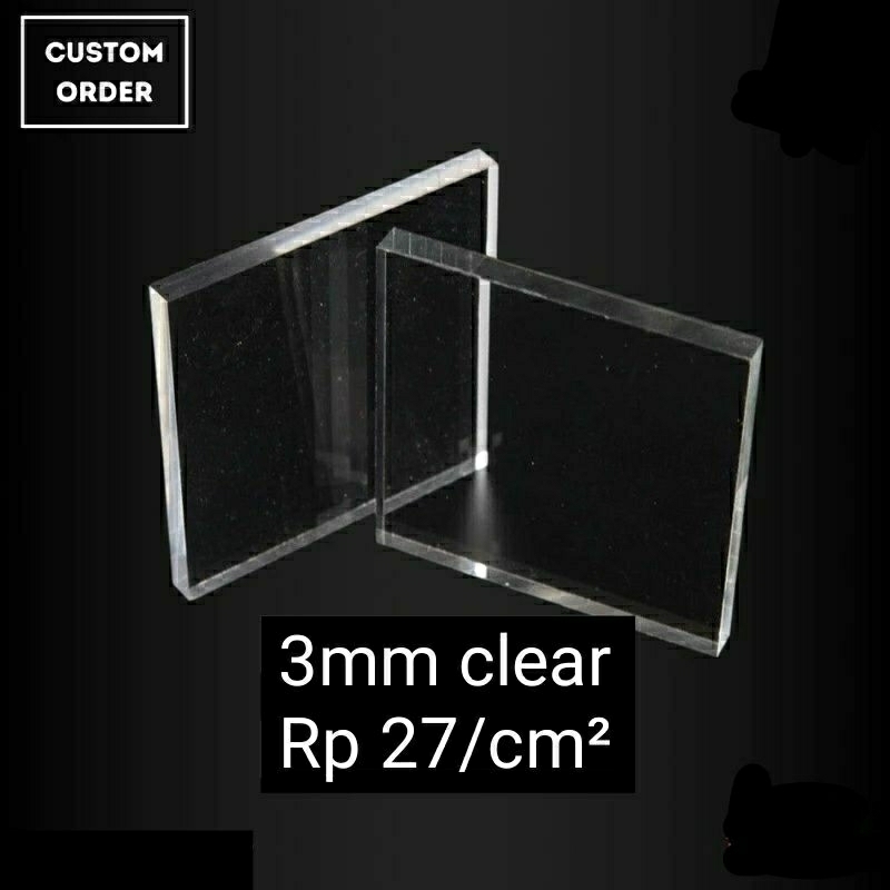Jual akrilik custom 3mm bening rp 27 per cm² | Shopee Indonesia
