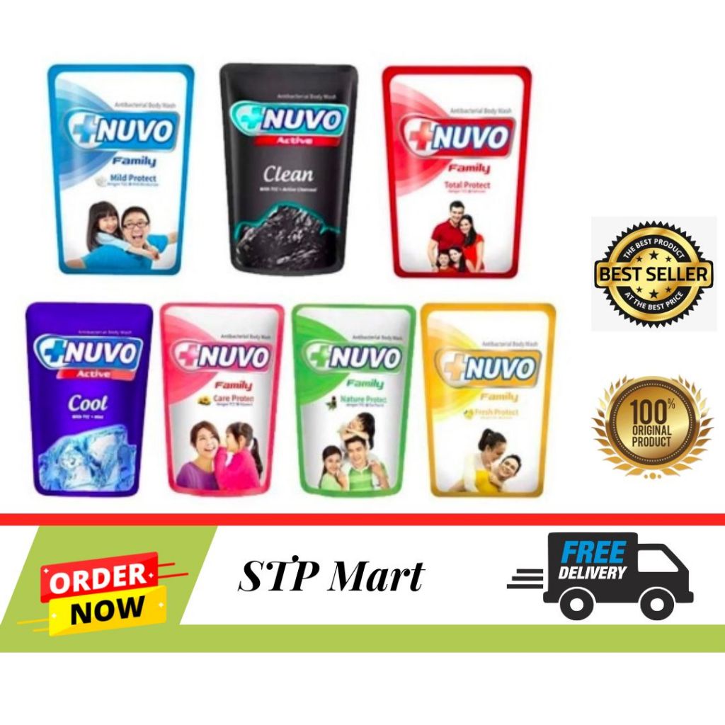 Jual NUVO FAMILY ANTIBACTERIAL BODY WASH 400ML/ SABUN MANDI CAIR NUVO ...