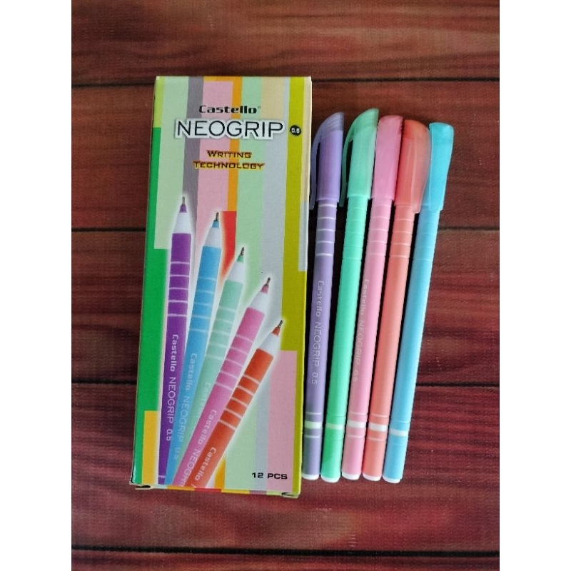 Jual Pulpen Standard Castello Neogrip 0,5mm Tinta Hitam (per 1 kotak ...